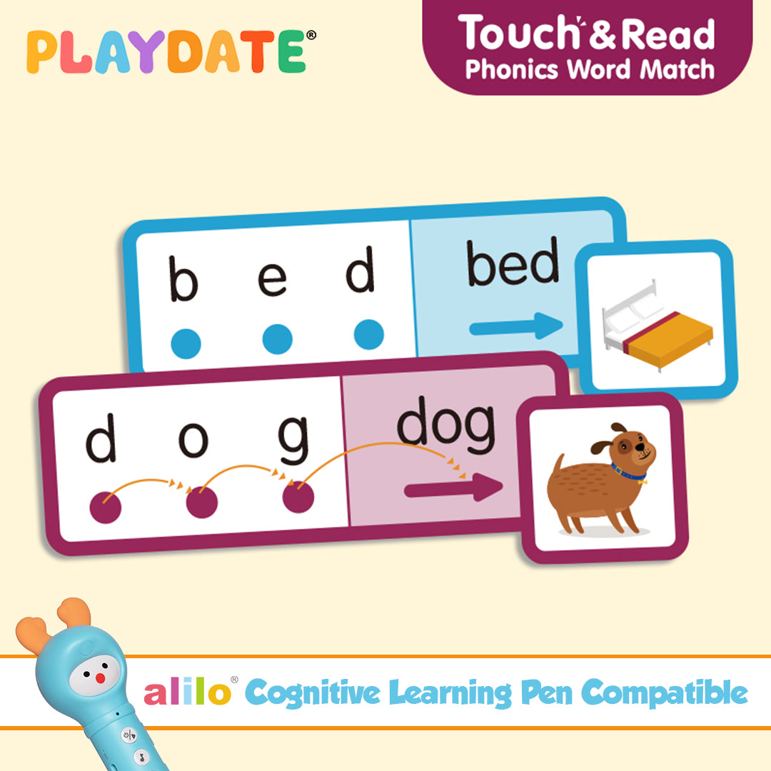 Playdate Smart Readers Collection: Touch and Read - Phonics Word Match ...